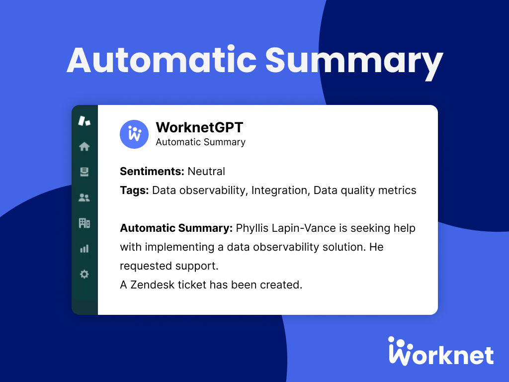 Worknet AI ChatGPT Copilot App Integration with Zendesk Support